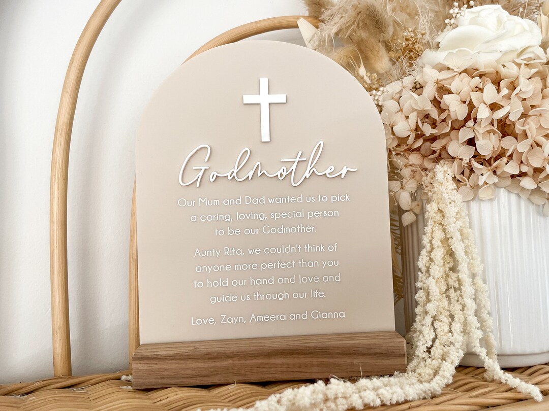 Godmother | Godmother Plaque | Godmother Gift | Baptism | Christening ...
