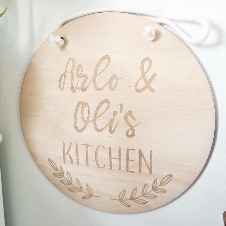 Kids Kitchen Sign| Kids Cafe Sign| Playroom Sign| Cubby House Sign ...
