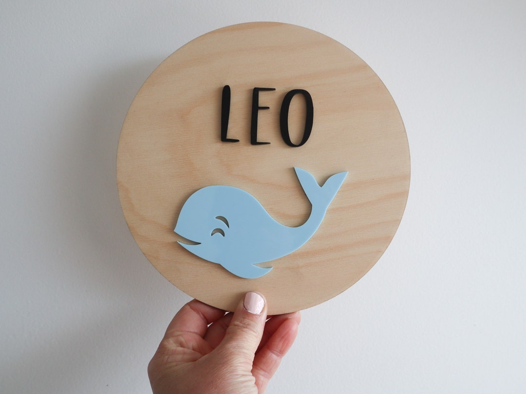 Whale Name Plaque I Ocean Theme Name Plaque | Name Plaque I Nursery ...