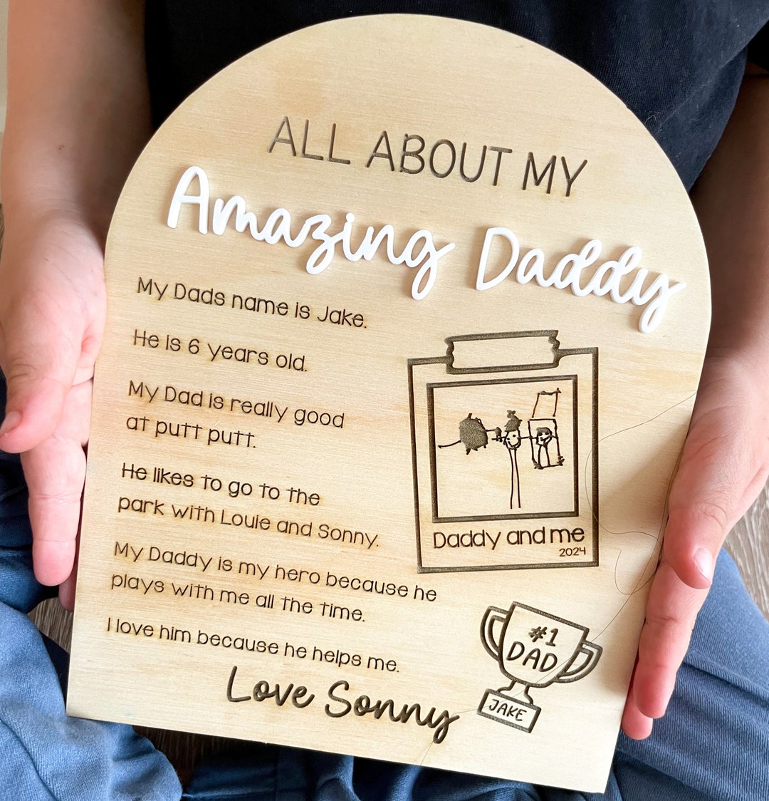 All About My Daddy Plaque | All About My Dad Plaque | Father’s Day Gift ...