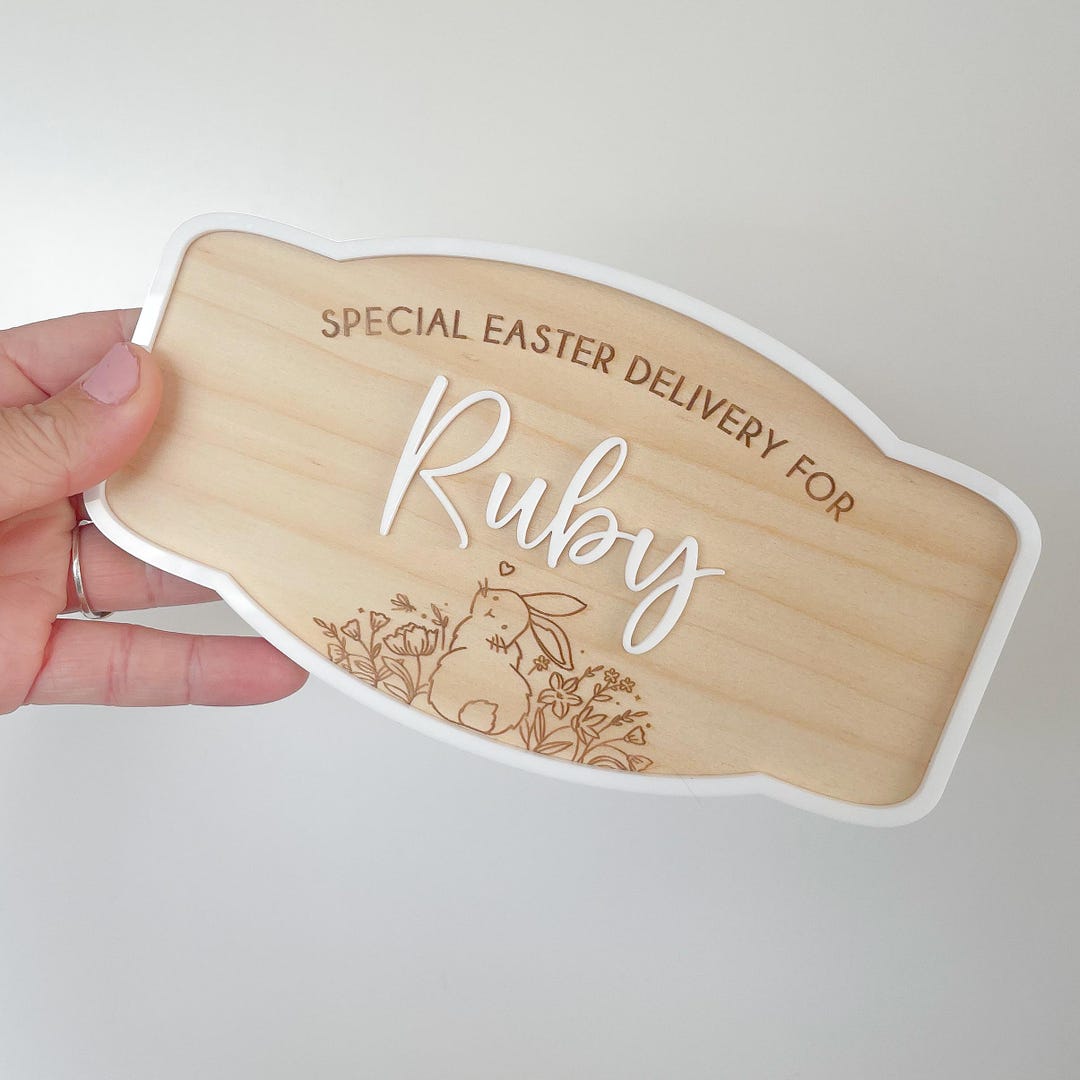 Easter Crate Plaque | Easter Crate Sign | Personalised Name Plaque ...