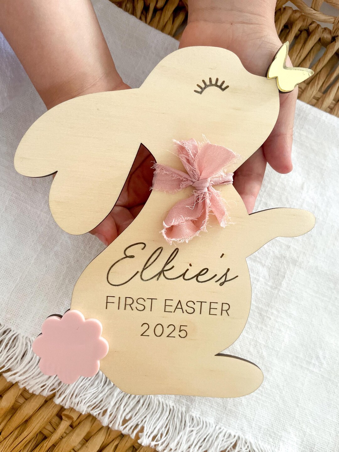 First Easter Plaque Personalised | Newborn | Photo Prop | Easter ...