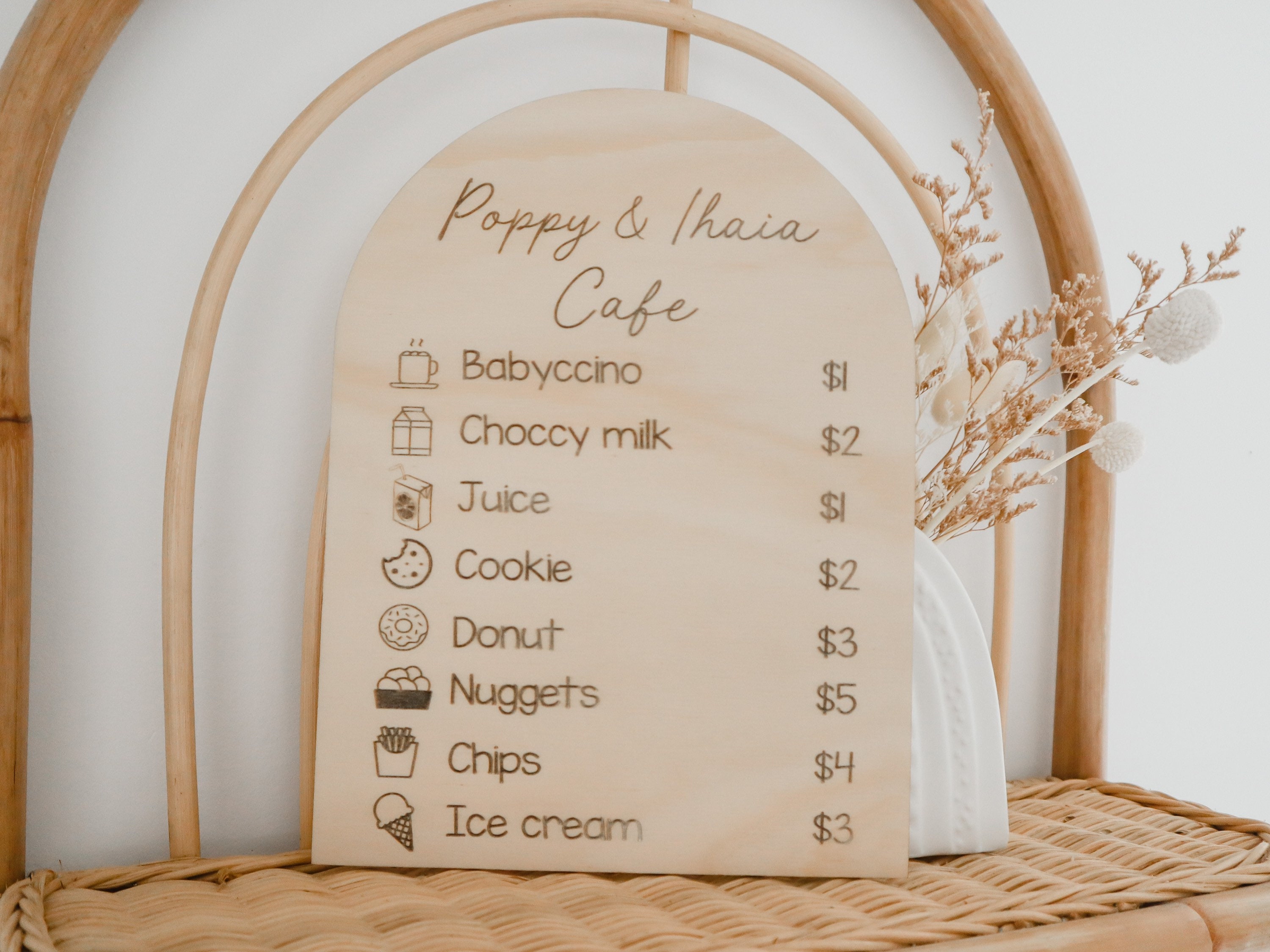 Kids Cafe Menu I Kids Kitchen Menu I Kitchen Play Menu Sign| Play Cafe ...