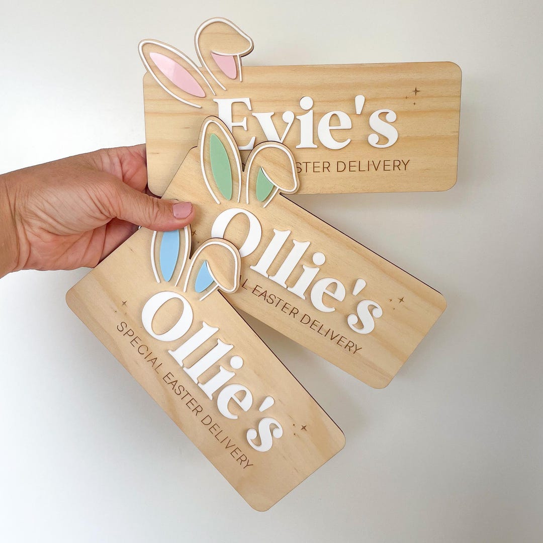 Easter Crate Plaque | Easter Crate Sign | Personalised Name Plaque ...