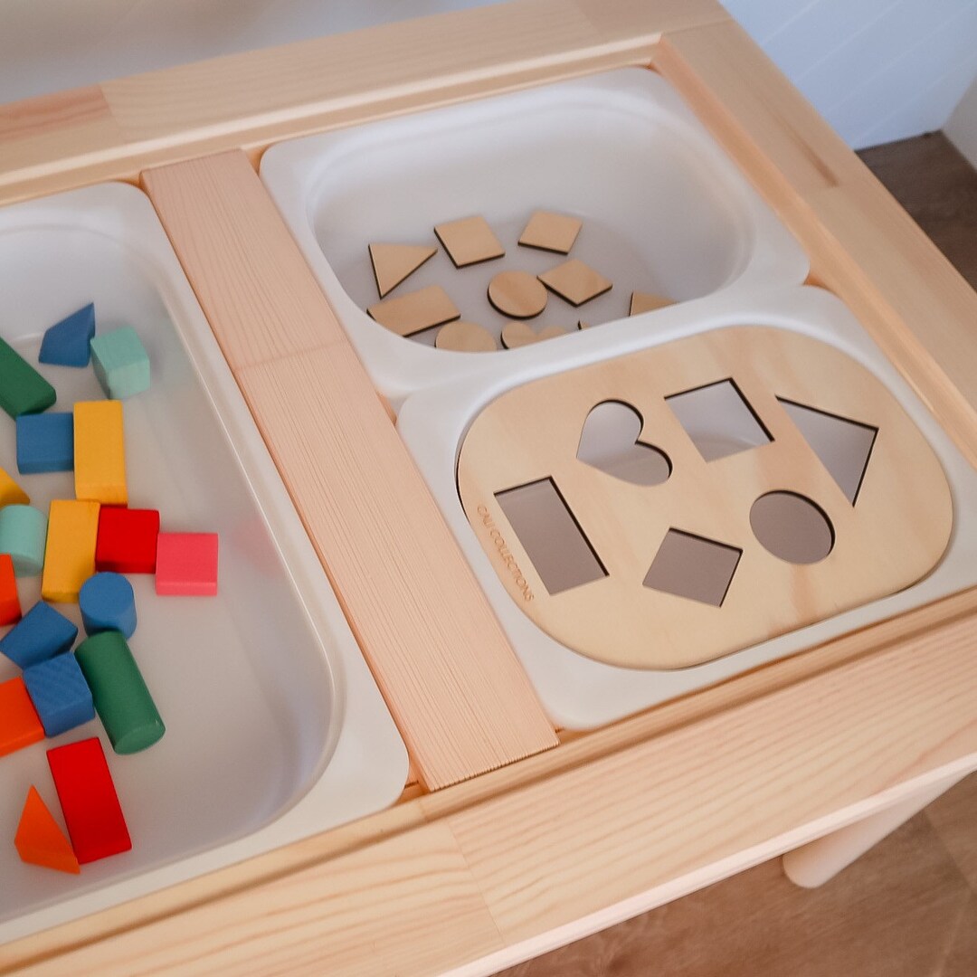 Ikea Trofast Flisat Insert Shape Sort Sensory Play I Sensory Activities I Small Lid Etsy