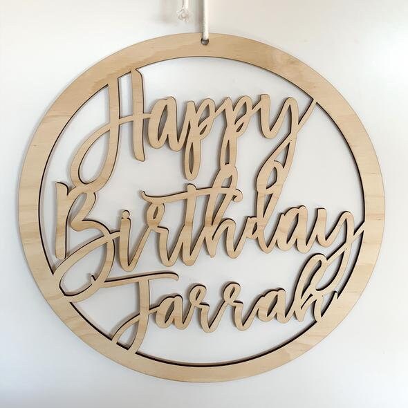Happy Birthday Hoop Personalised Hoop | Etsy