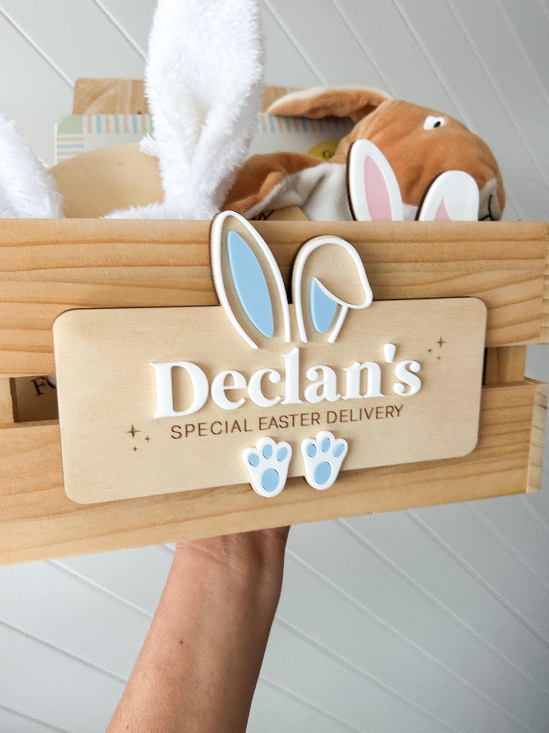 Easter Crate Plaque | Easter Crate Sign | Personalised Name Plaque ...