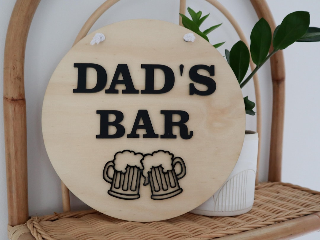 Dad's Bar Sign | Poppy Bar Sign | Father’s Day Gift | Wooden Bar Sign I ...