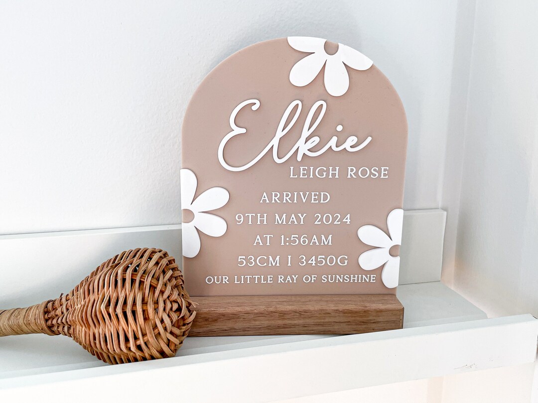 Birth Plaque | Baby Keepsake | Birth Detail Plaque | Baby Gift | Birth ...