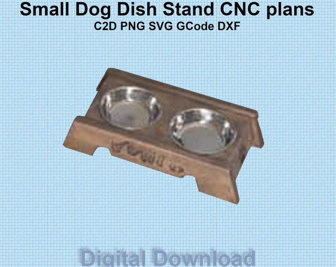 CNC Plan for This Dog Dish Stand - Etsy Canada