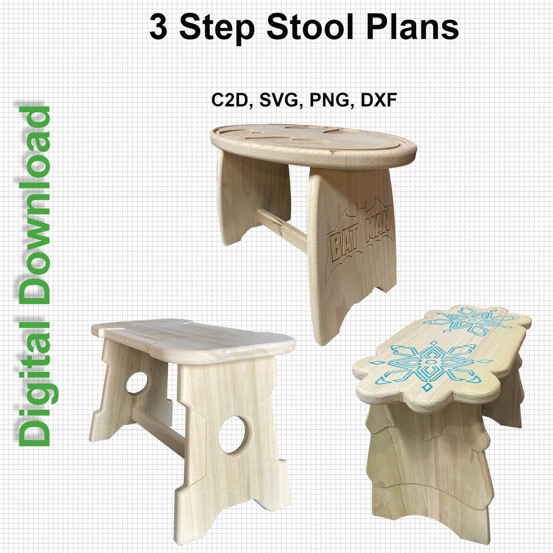 CNC Plans for Three Step Stools Perfect for Your Little Heroes - Etsy
