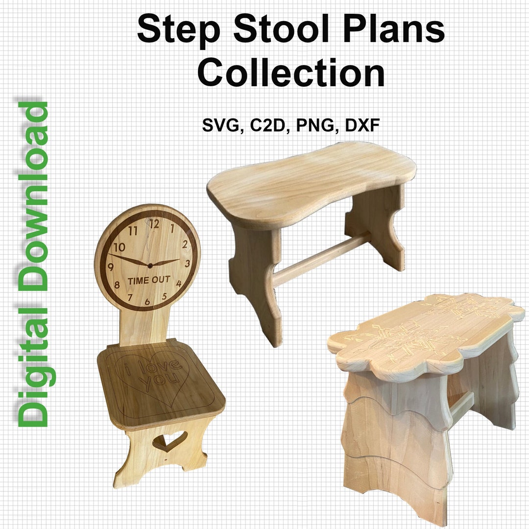 Step Stool Cnc Plan Collection - Etsy