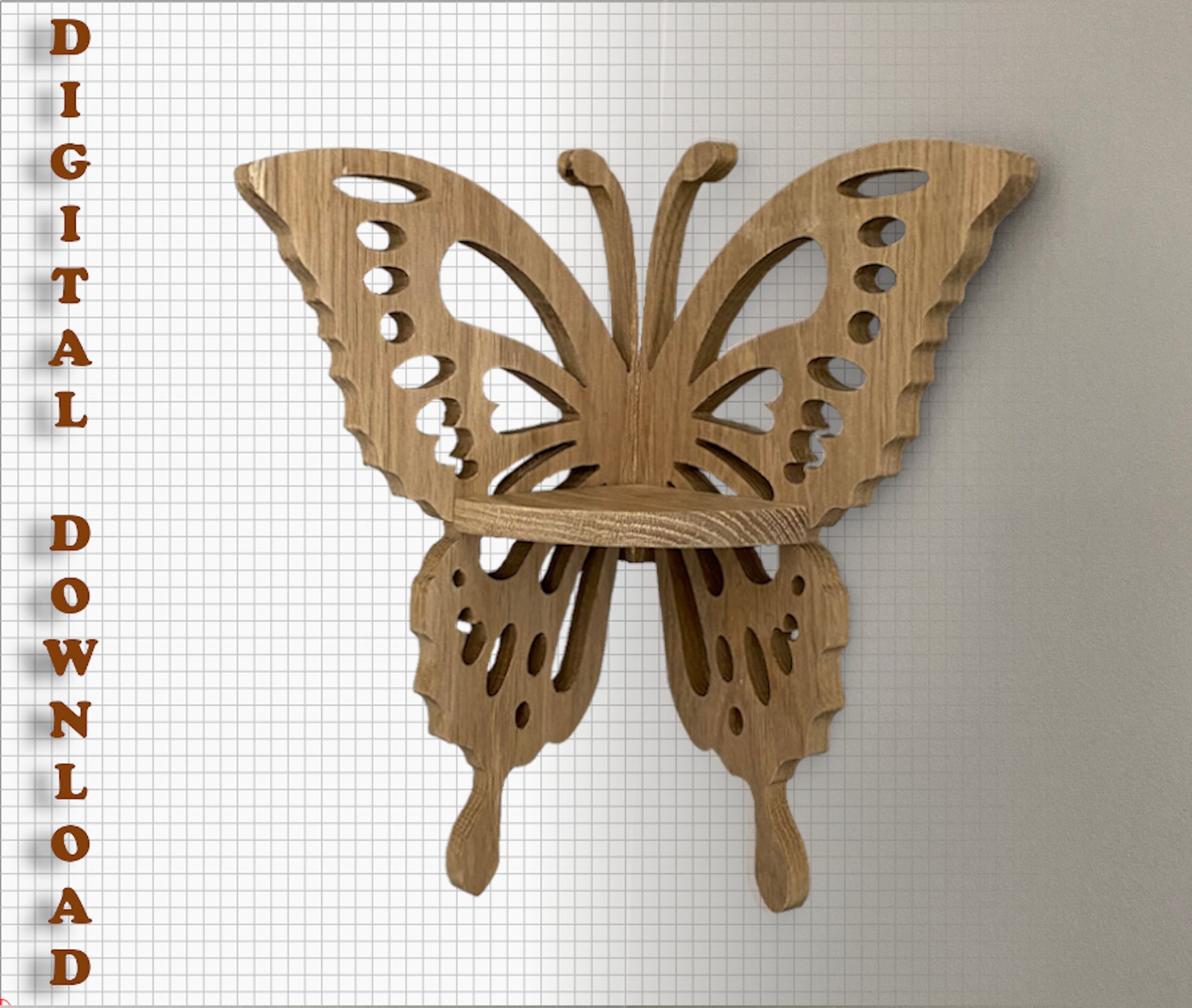 CNC Plan for a Butterfly Corner Shelf - Etsy