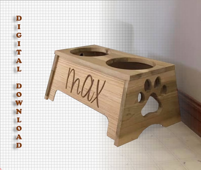 CNC Plan for This Dog Dish Stand - Etsy