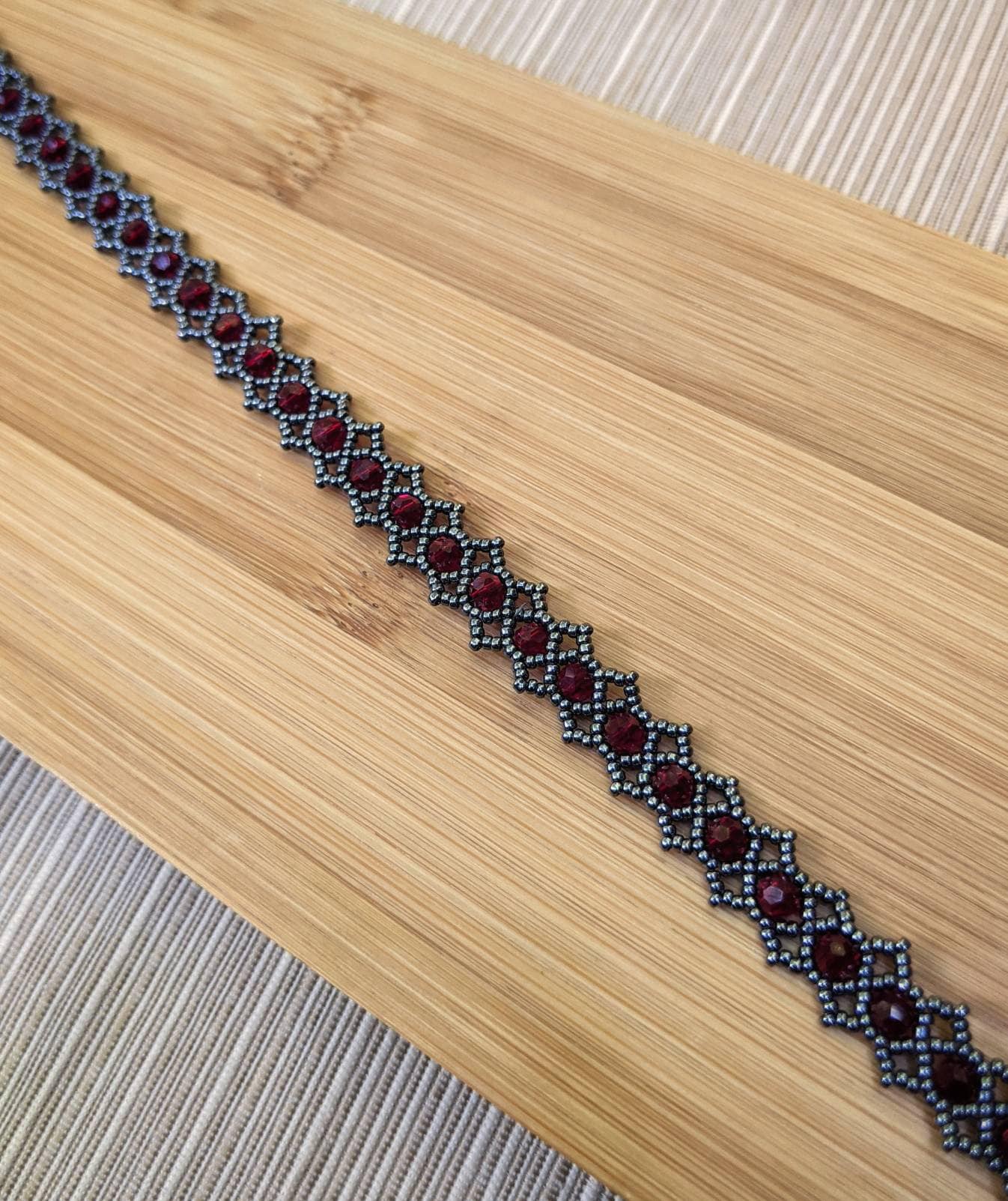 Dark Red Victorian Choker/red Choker Necklace/statement Choker Red ...