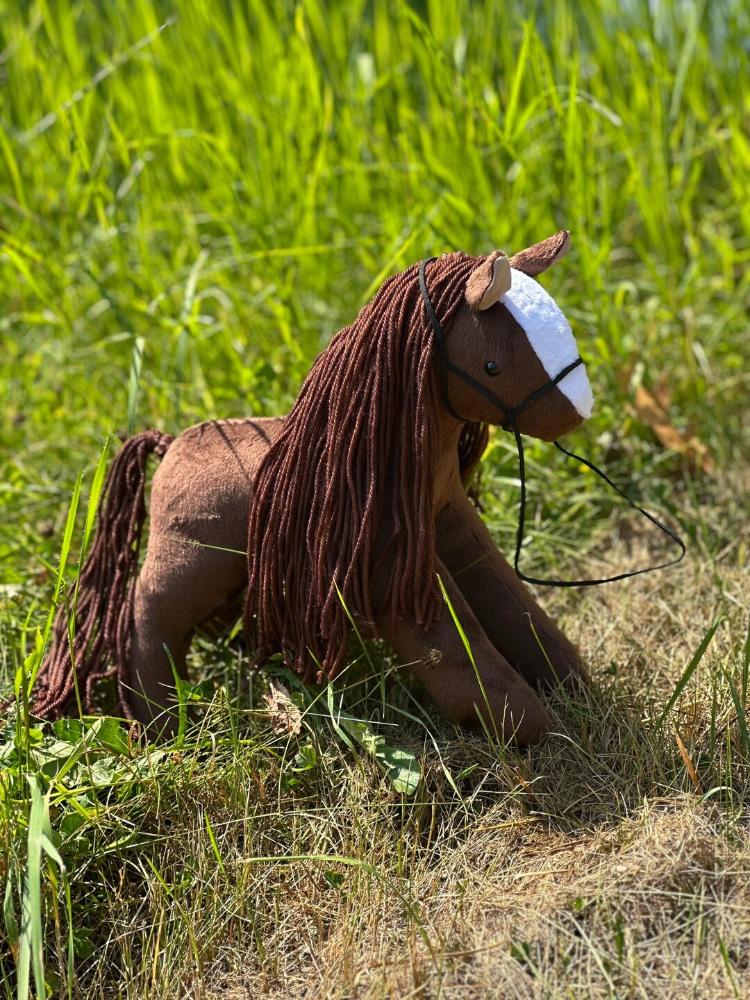Victorian Inspired Heirloom Horse Stuffed Animal With Reins - Etsy
