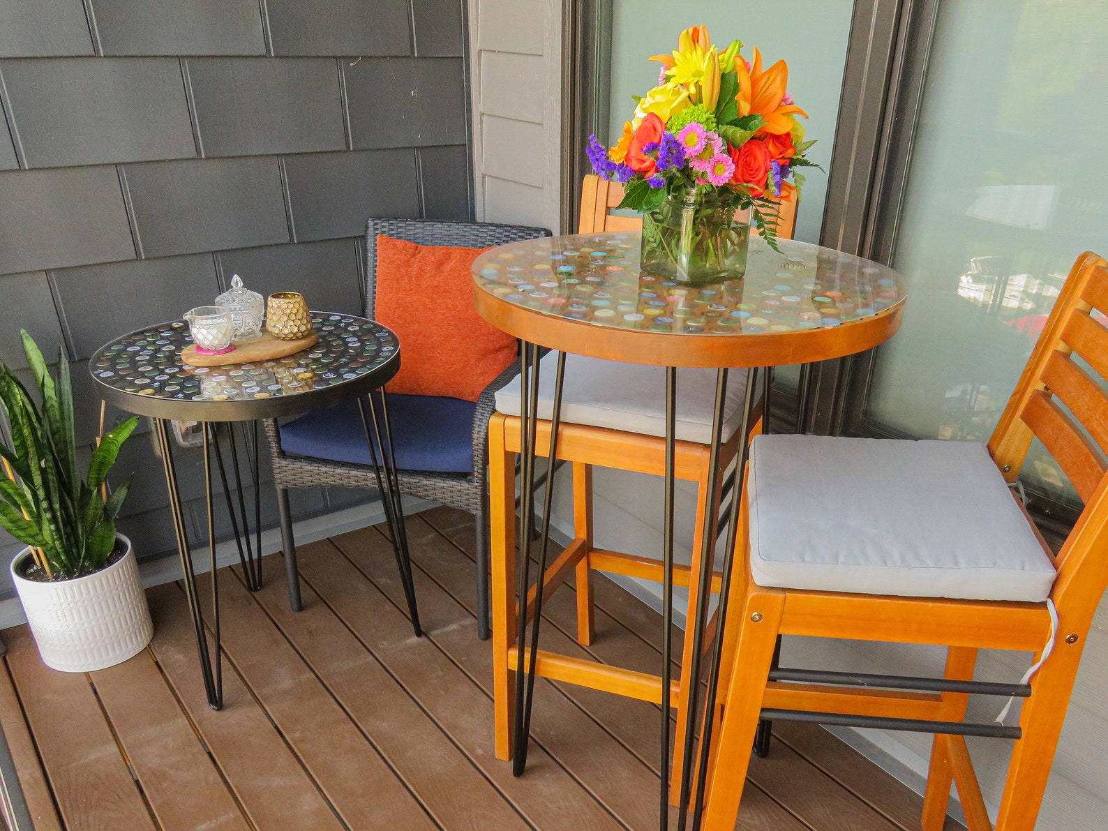 Round Bottle Cap Table, Solid Wood, End Table, Side Table, Bar Table - Etsy