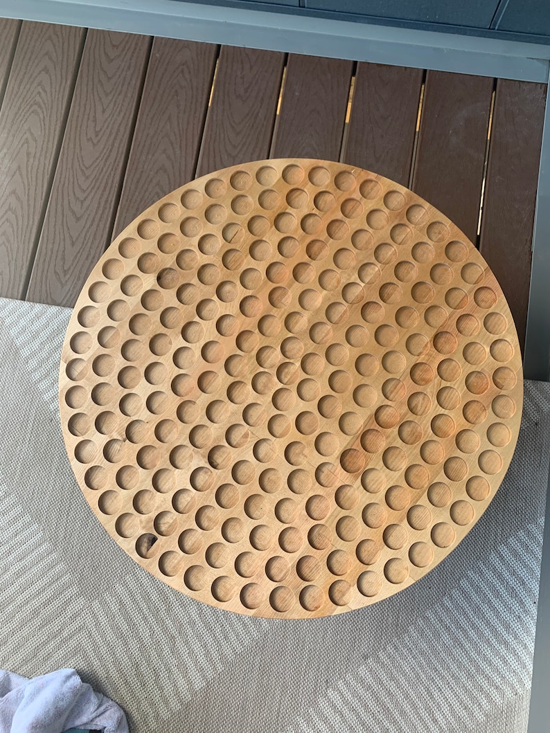 Round Bottle Cap Table // Solid Wood // End Table // Side | Etsy