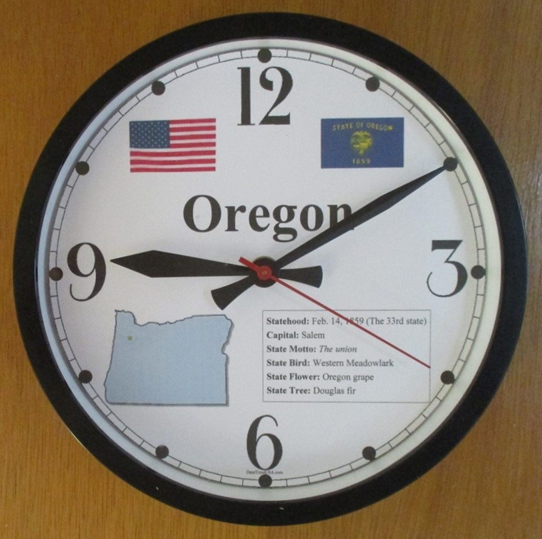OREGON Wall Clock 8.75 2024'25 mar.'24-feb.'25 American States Wall ...