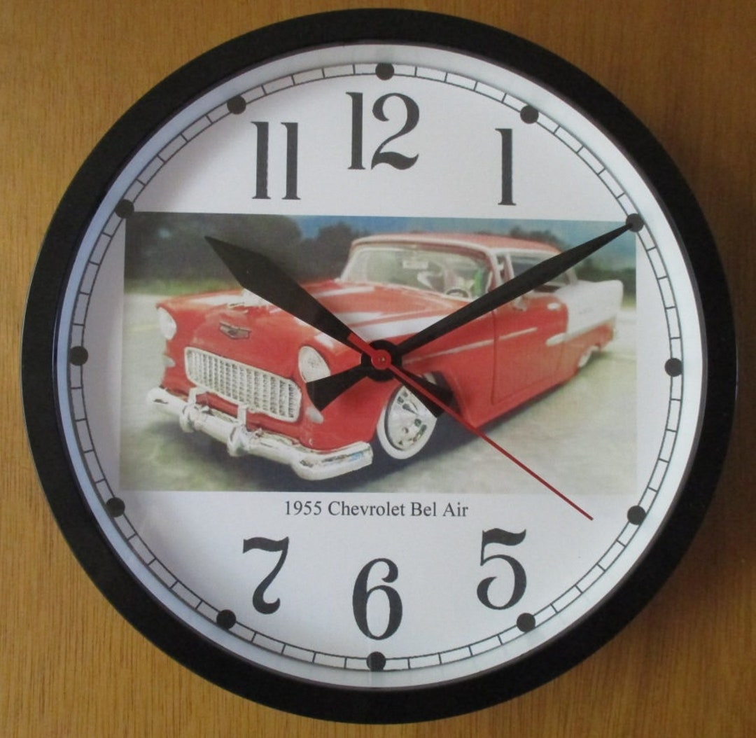1955 Chevrolet Bel Air Wall/table Clock 8.75 With - Etsy