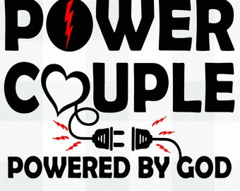 Power Couple Powered by God - Etsy UK