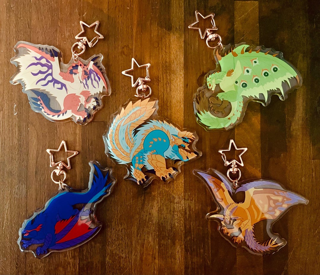Monster Hunter World and Wilds 3 Inch Charms - Etsy