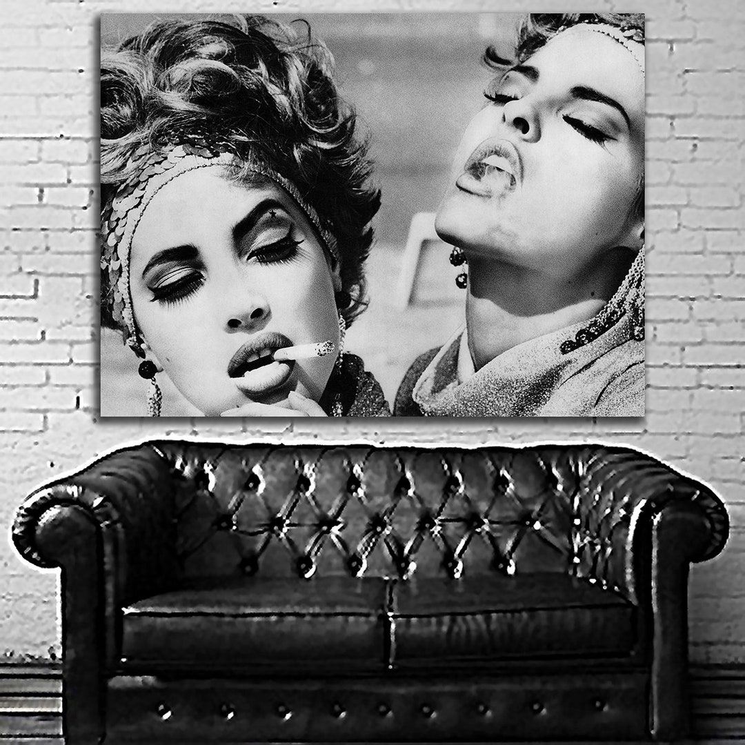 80s 90s Super Model Erotic Pin Up Art Poster And Canvas Etsy