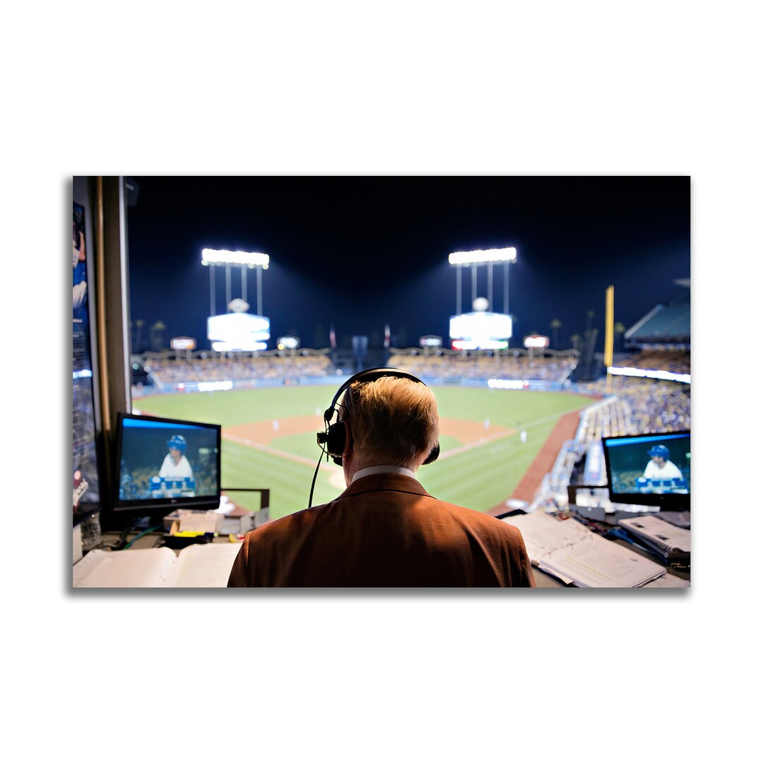 Dodger Stadium Sports Baseball Los Angeles California City Skyline Art ...
