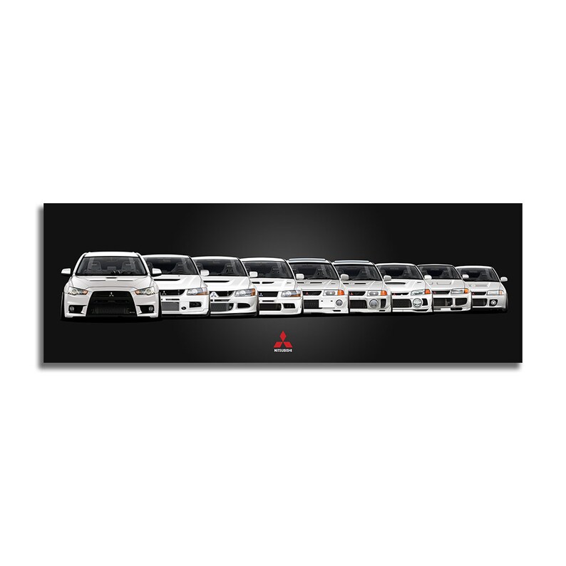 Car Automobile Art Mitsubishi Evo Lancer Evolution Poster and - Etsy