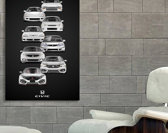 Honda Civic Type-r Wall Art - Etsy
