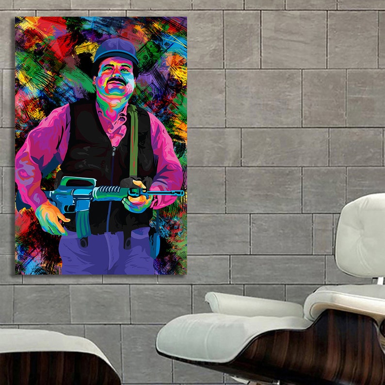 El Chapo Narco Gangster Mob Mafia Art Poster and Canvas 05gang - Etsy