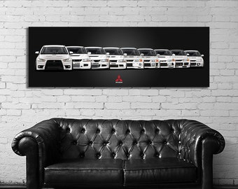 Car Automobile Art Mitsubishi Evo Lancer Evolution Poster and - Etsy