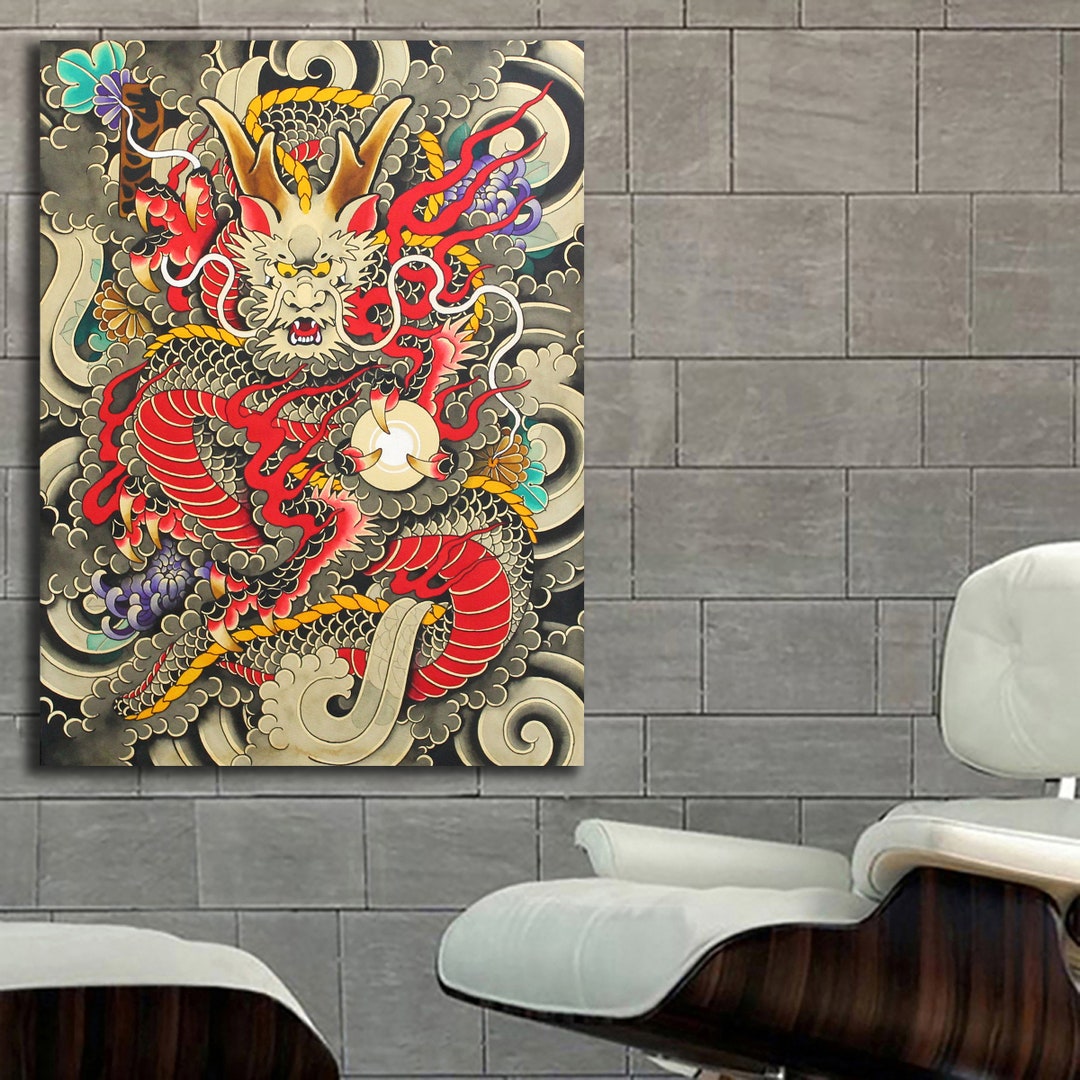 Dragon Art Poster and Canvas - Etsy
