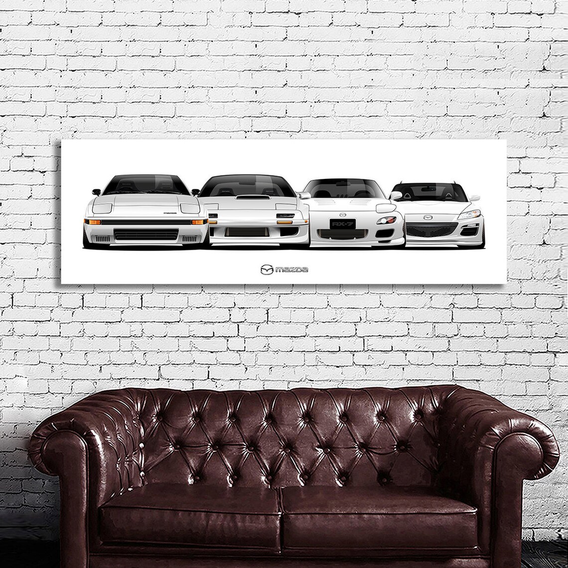 Car Automobile Art Mazda RX7 Poster and Canvas 801mazda - Etsy