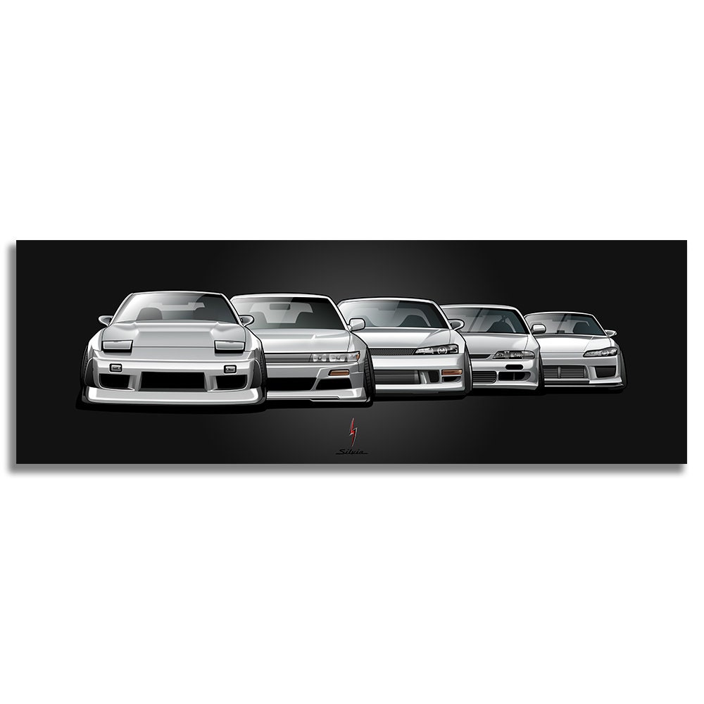 Car Automobile Art Nissan 240sx Silvia Poster and Canvas | Etsy