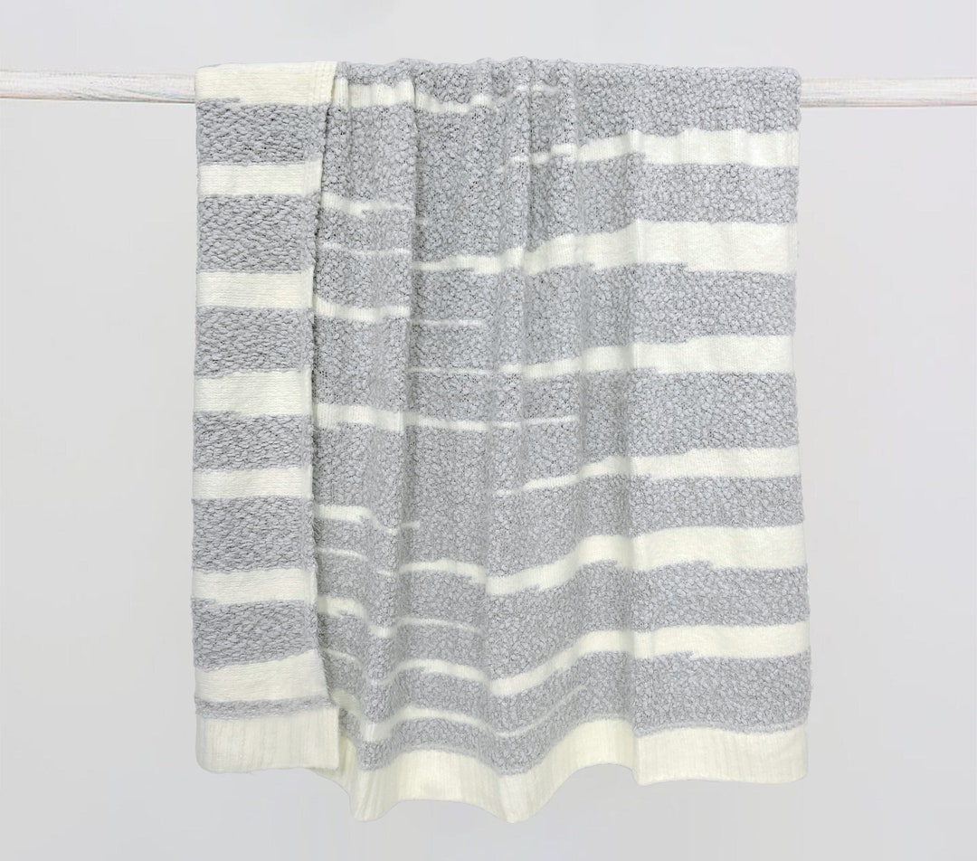 Cozy Border Stripe Throw Blanket - Etsy