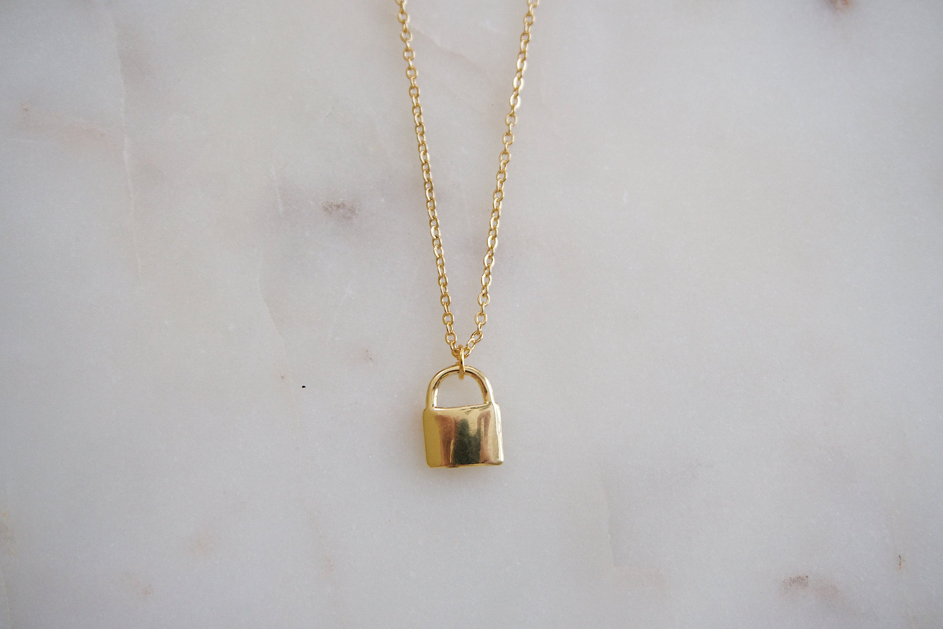 Tiny Gold Lock Necklace / Padlock Pendant / Dainty Gold - Etsy