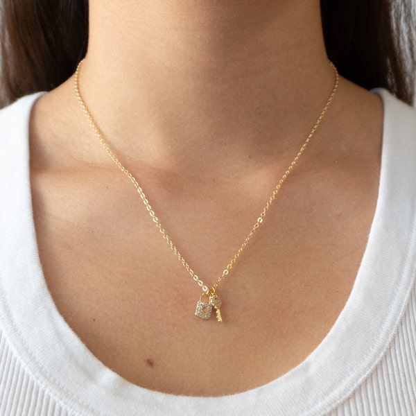 Key and Lock Pendant - Etsy