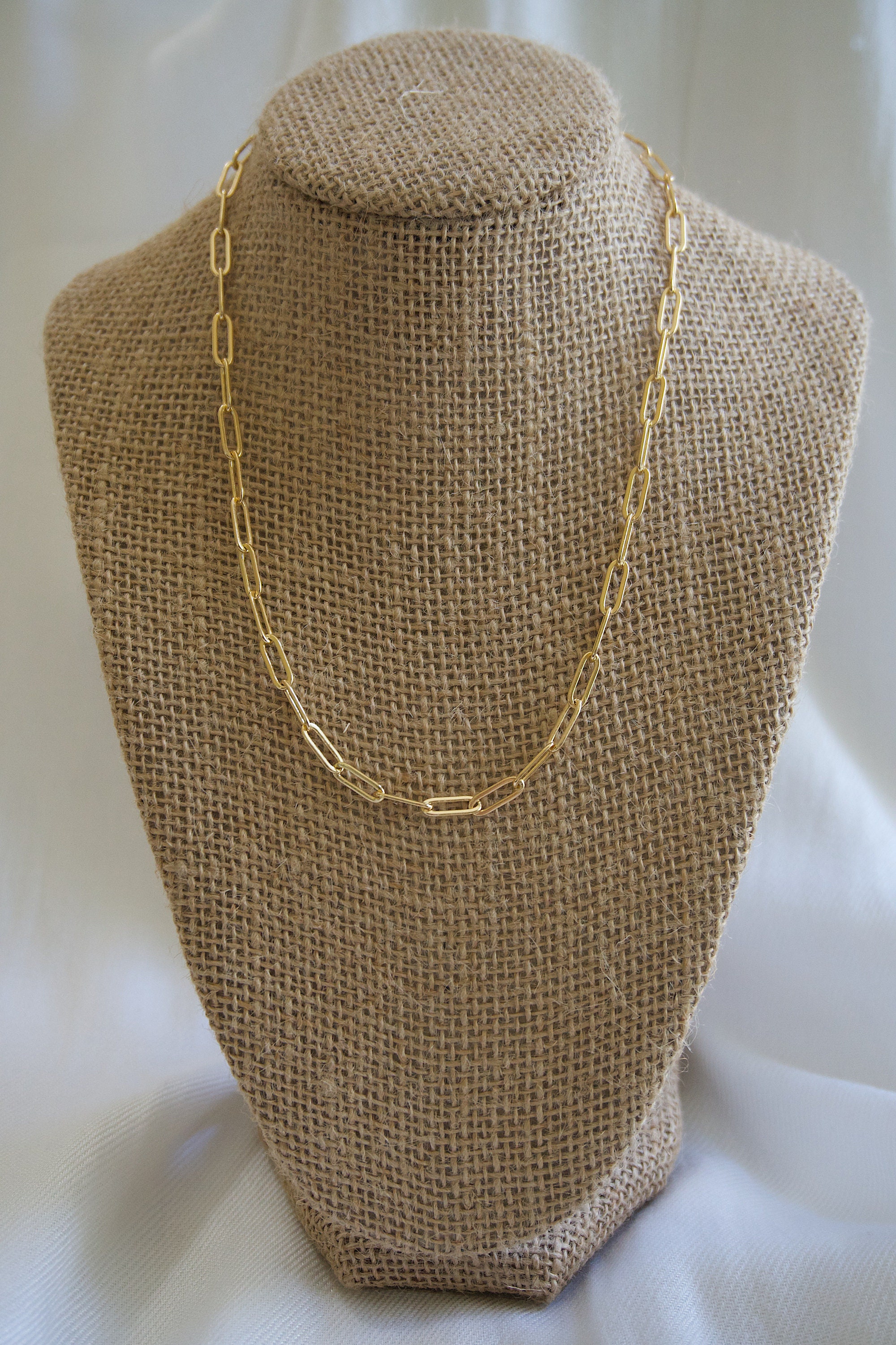 Chunky Link Chain Necklace / Gold Paperclip Chain / Thick Gold - Etsy