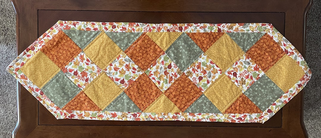 Fall Table Runner, Thanksgiving Table Runner, Quilted Table Runner ...
