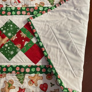 Christmas Table Runner, Gingerbread Table Runner, Christmas Candy Table Runner, Quilted Table ...