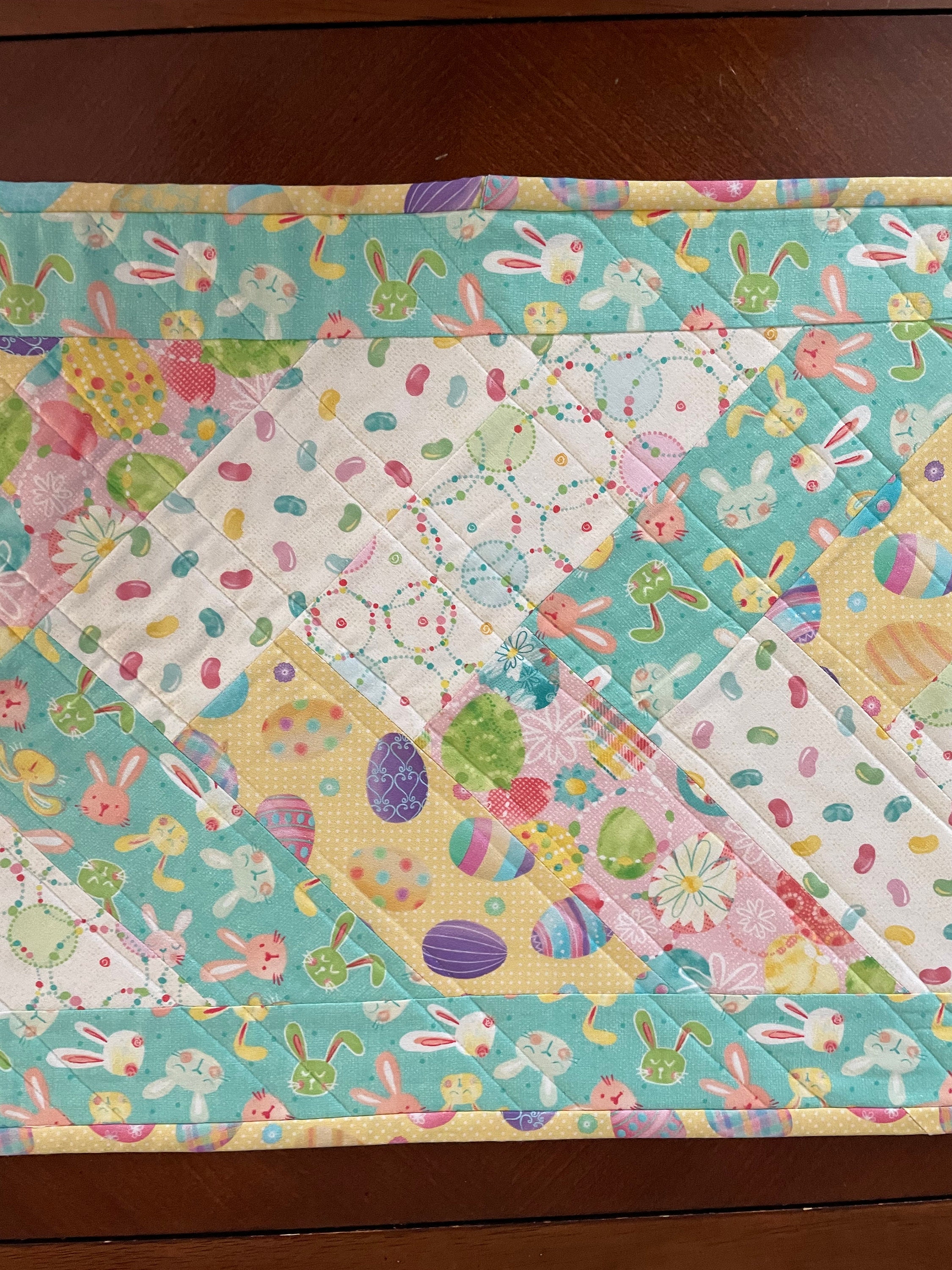 Easter Table Runner, Spring Table Runner, Easter Bunny Table Runner ...