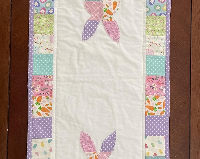 Easter Table Runner, Quilted Easter Table Runner, Quilted Table Runner, Bunny Table Runner ...