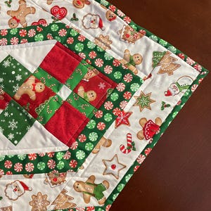 Christmas Table Runner, Gingerbread Table Runner, Christmas Candy Table ...
