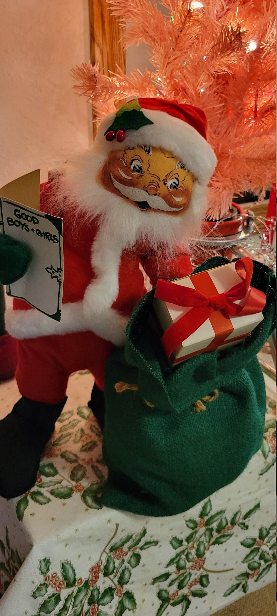 Vintage Annalee Santa With List 1986 PERFECT - Etsy