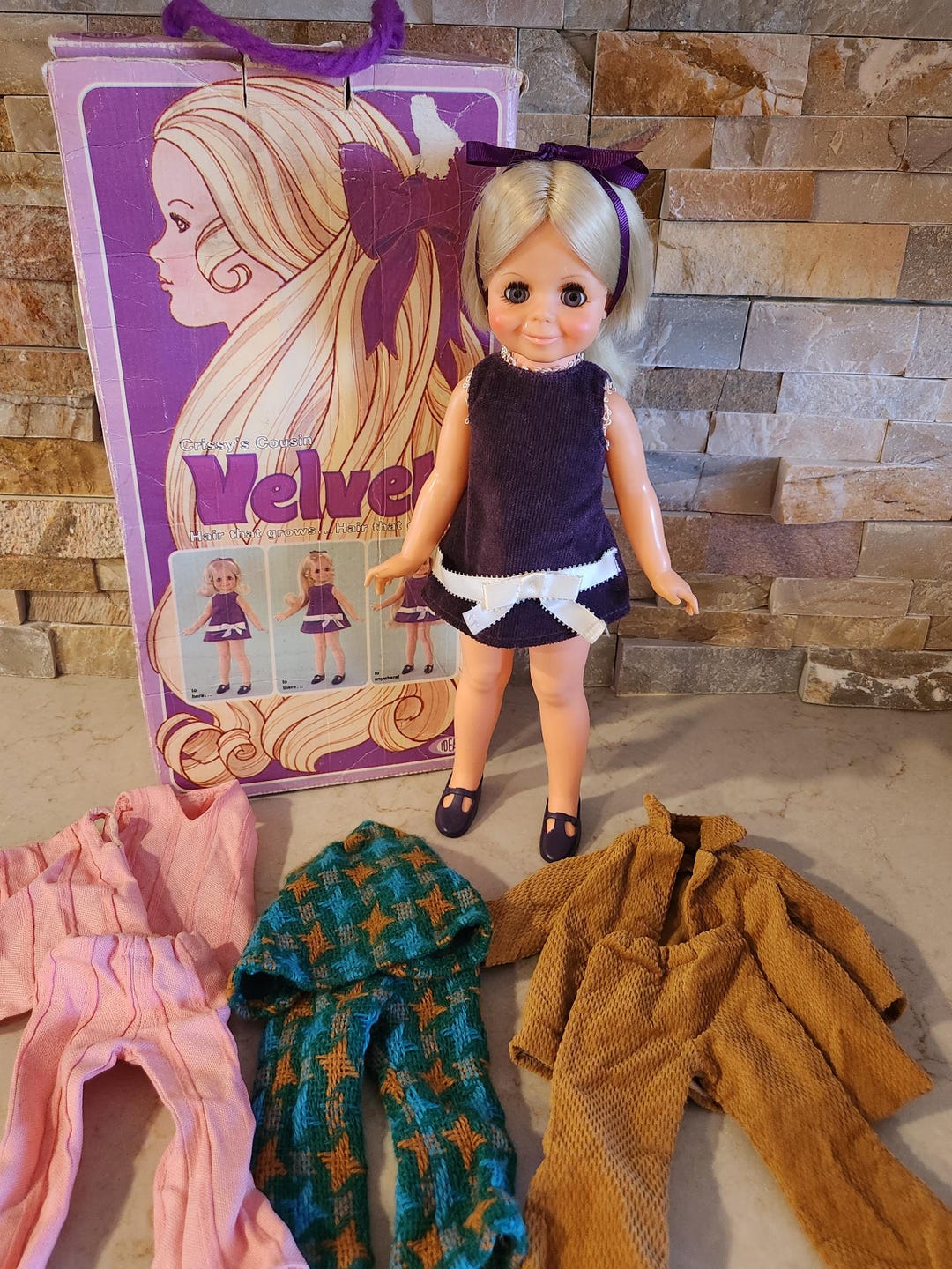 Vintage Velvet Doll Crissys Cousin Hair That Grows Doll From Ideal in ...