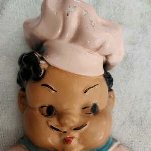 Vintage Chef Thermometer Chalkware Bello Stern PINK 40s Farmhouse ...
