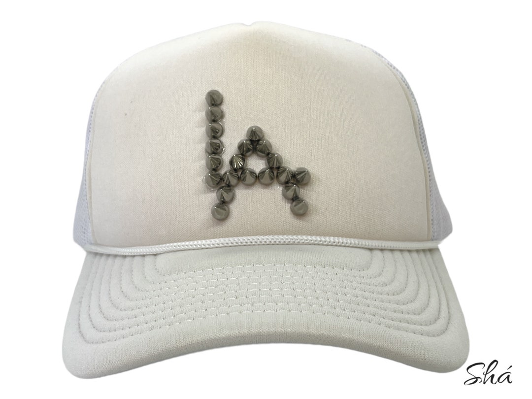 Silver LA Studded Classic Trucker Hat - Etsy