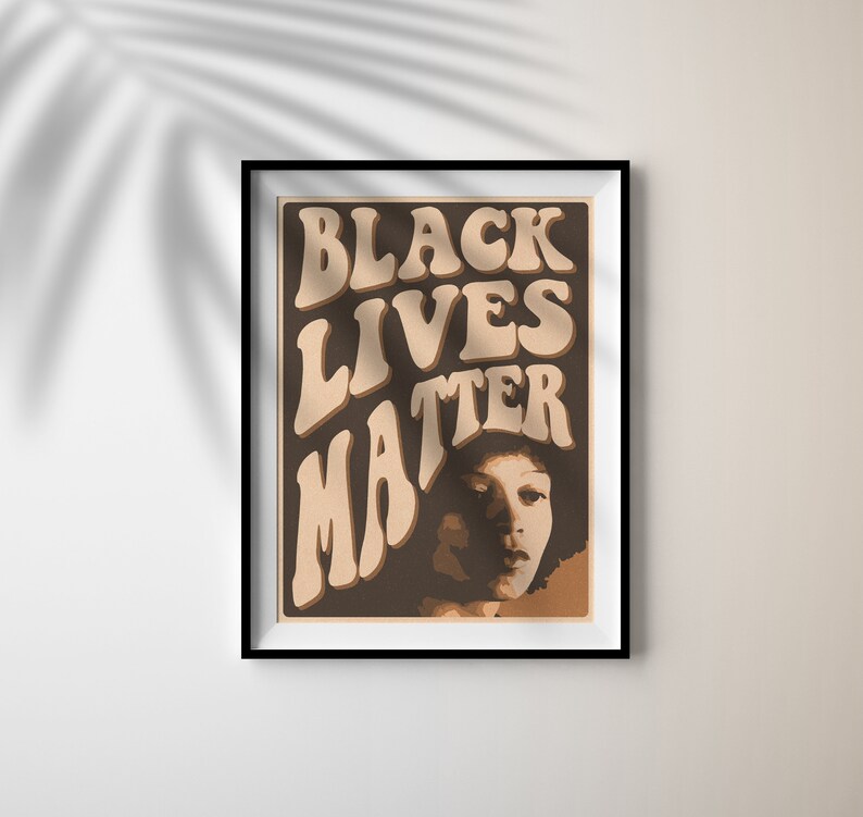 Printable Art Poster Black Lives Matter BLM Psychedelic Print 60s ...