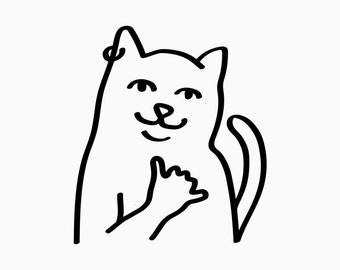 Shaka Cat - Etsy